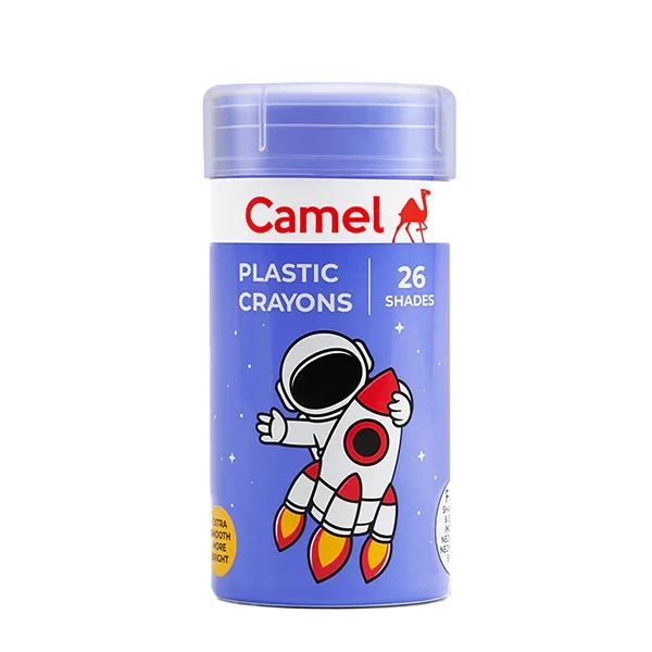 Camel Plastic Crayons 26 Shades - Vibrant & Durable Non-toxic Plastic ...